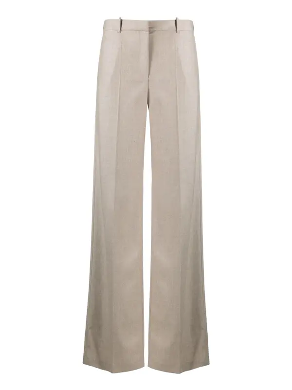 Magda Butrym Tailored Cashmere Wide-leg Trousers - Neutrals