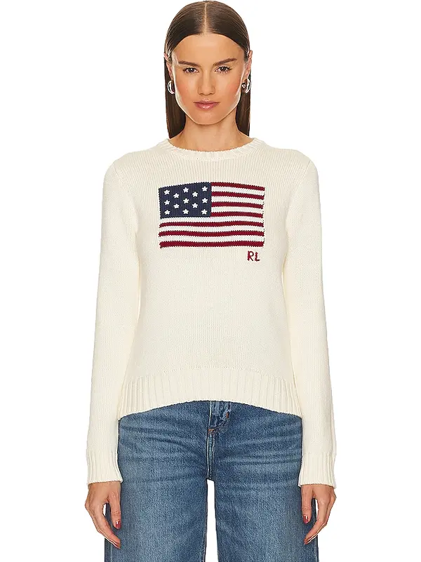 Polo Ralph Lauren Flag Pullover - Cream