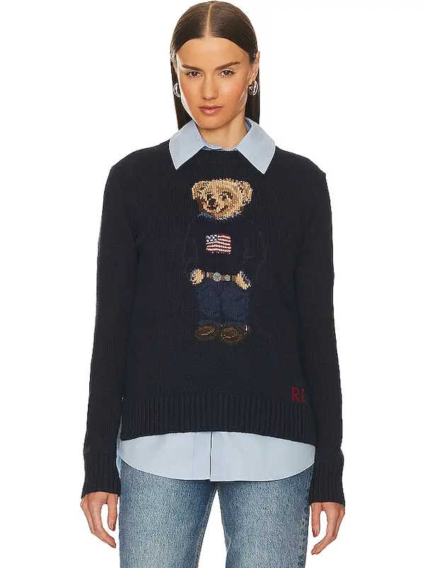 Polo Ralph Lauren Bear Pullover - Navy Multi