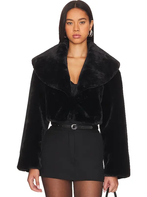 LAMARQUE Danika Cropped Jacket - Black