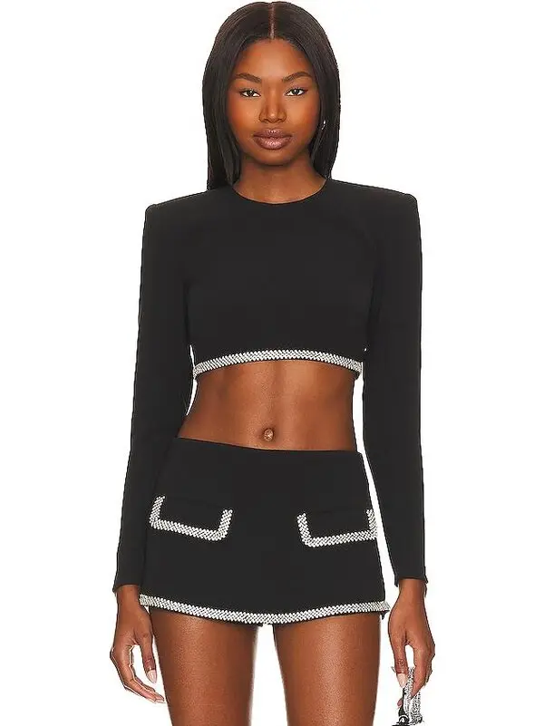 LOVERS AND FRIENDS X Rachel Cosette Crop Top - Black