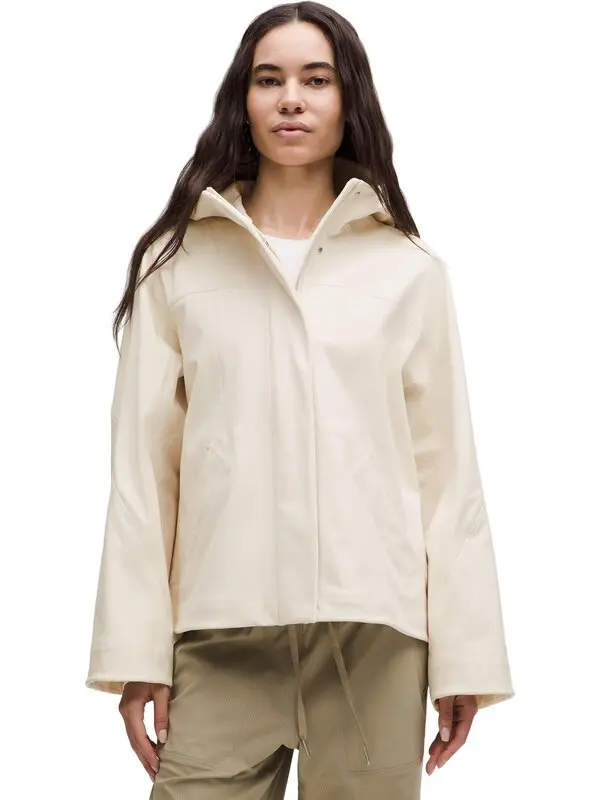 Lululemon Repelshell Cinch-back Rain Jacket - Light Ivory
