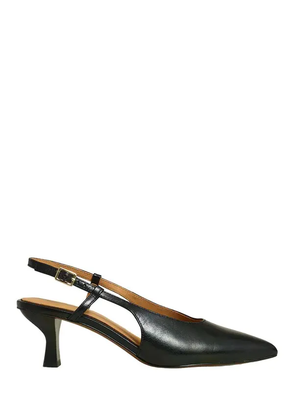 Madewell Leather Slingback Pumps - True Black