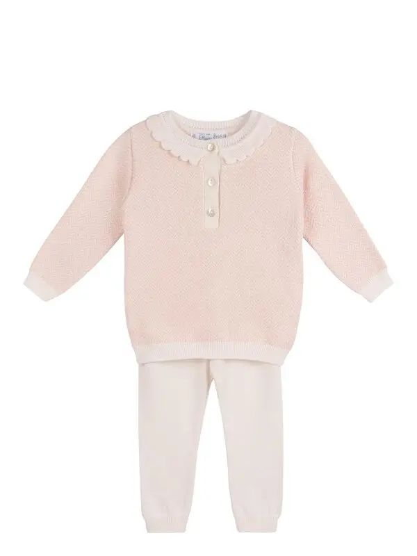 FELTMAN BROTHERS Chevron Sweater & Pants Set - Blush