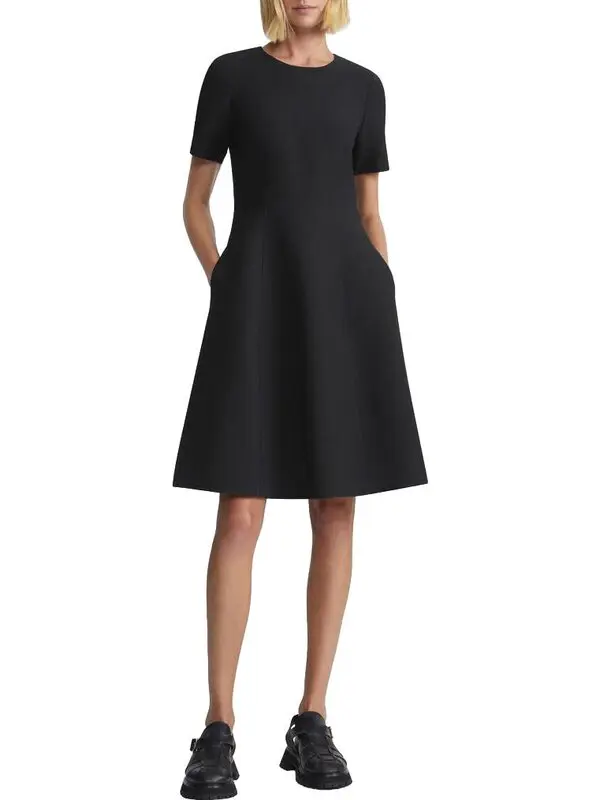 Lafayette 148 New York Fit & Flare Dress - Black