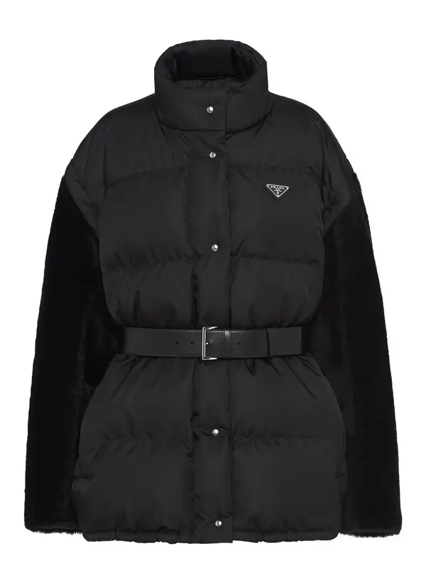 Prada Re-nylon Down Jacket - Black