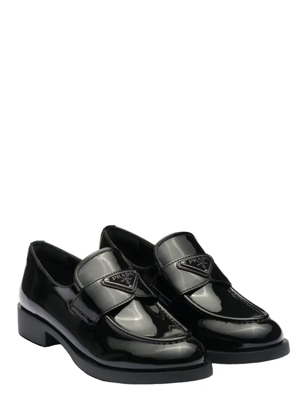 Prada Patent Leather Loafers - Black