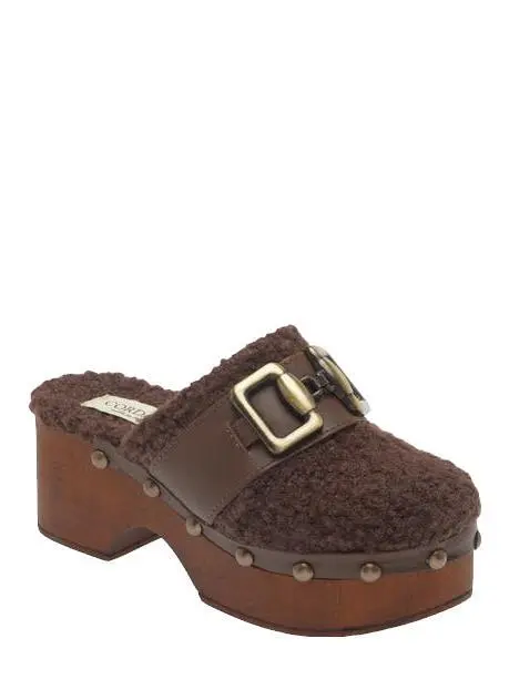 Cordani Winona Faux Shearling Clogs - Cacao/cacao