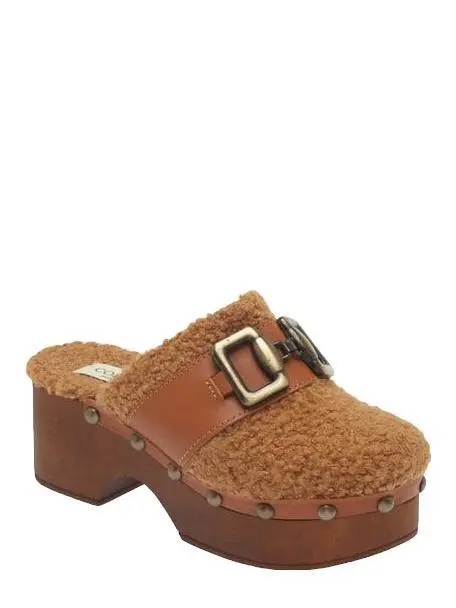 Cordani Winona Faux Shearling Clogs - Cuoio/cuoio