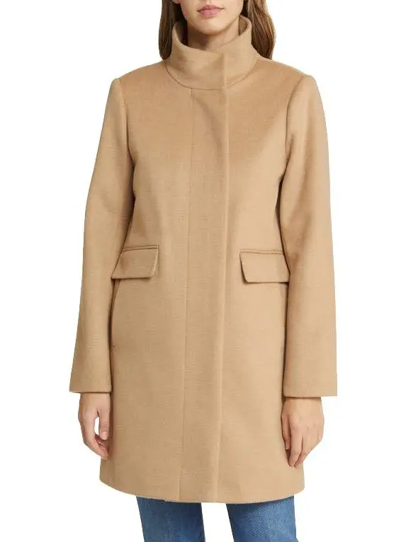 Sam Edelman Longline Wool-blend Coat - Camel