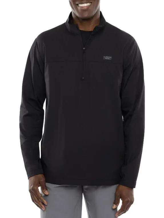 Travis Mathew Wanderlust Quarter Zip Pullover - Black