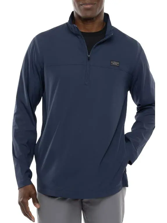Travis Mathew Wanderlust Quarter Zip Pullover - Mood Indigo