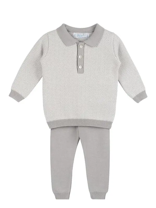 FELTMAN BROTHERS Chevron Sweater And Pants Set - Grey