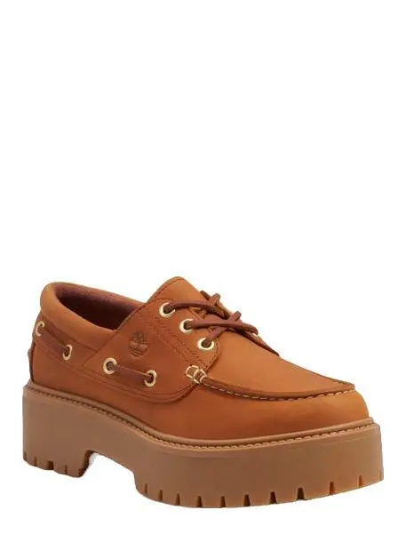 Timberland Stone Street Platform Boat Shoe - Rust Nubuck