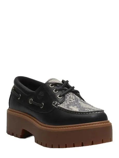 Timberland Stone Street Platform Boat Shoe - Snake Print Suede