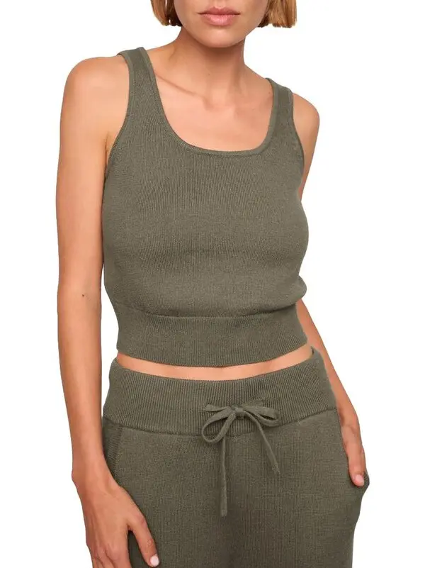 Eberjey Sweater Knit Tank - Smokey Olive