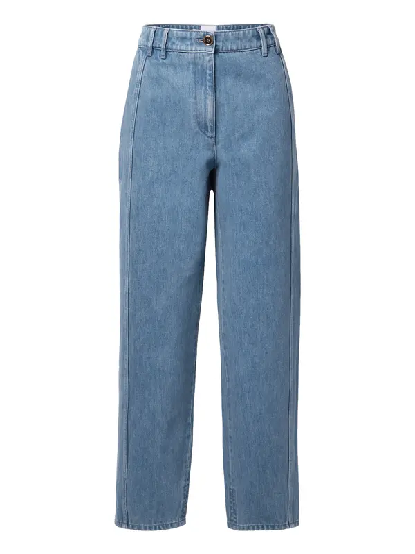 Patou Paneled Straight-leg Jeans - Blue