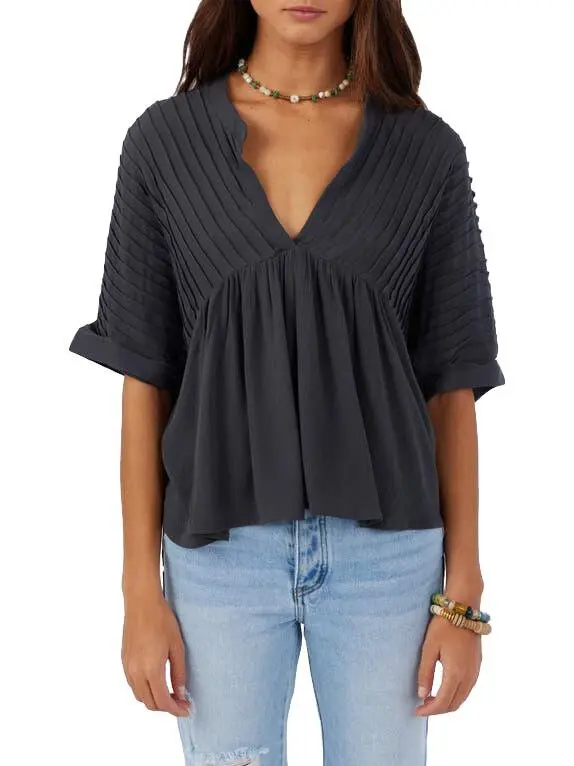 O'Neill Kendal Pintuck Pleat Top - Slate