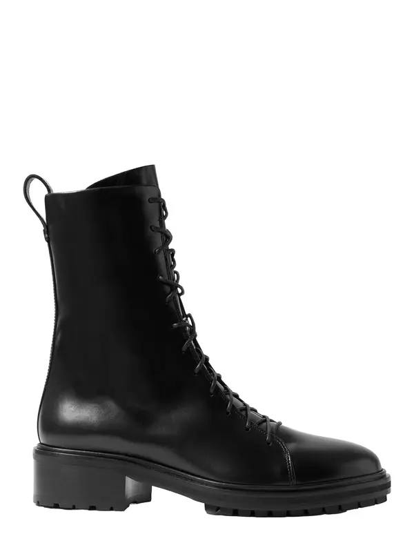 AeydĒ Isa Leather Combat Boots - Black