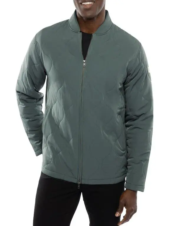 Travis Mathew Come What May Quilted Jacket - Balsam Green
