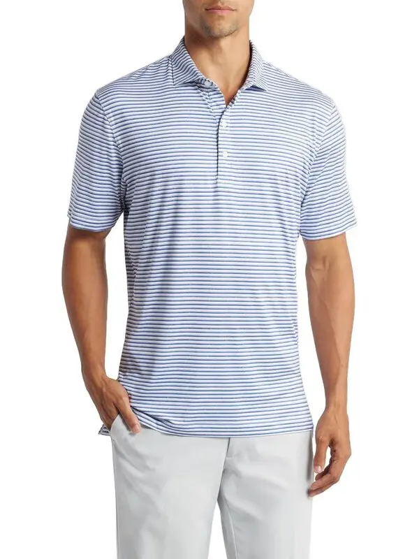Johnnie-o Warwick Stripe Prep-formance Polo - Seal