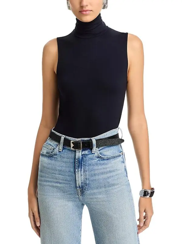 Majestic Filatures Sleeveless Turtleneck Top - Marine