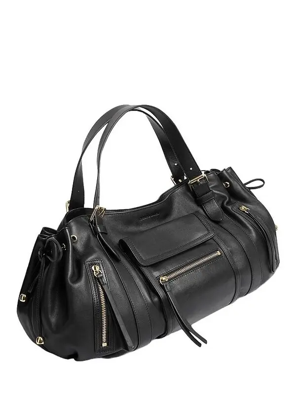 Gerard Darel St. Germain Large Leather Crossbody - Black
