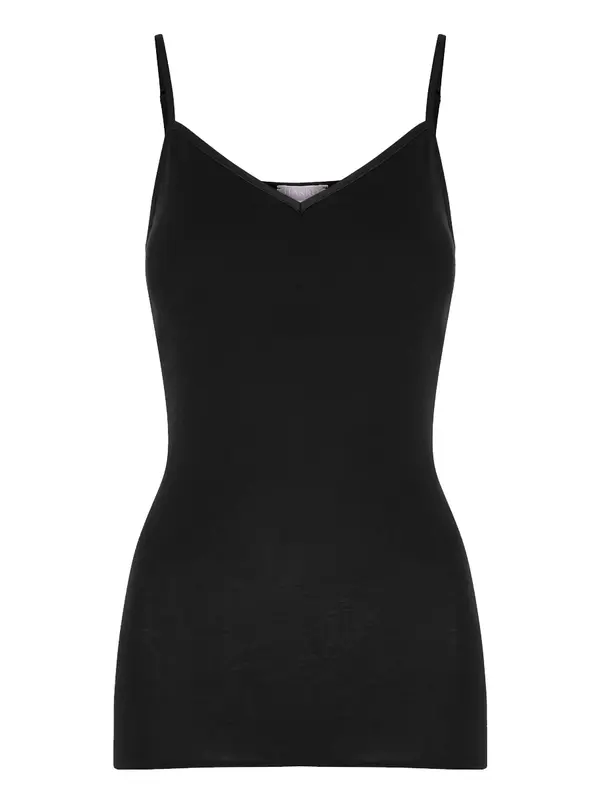 Hanro Seamless Padded Cotton Top - Black