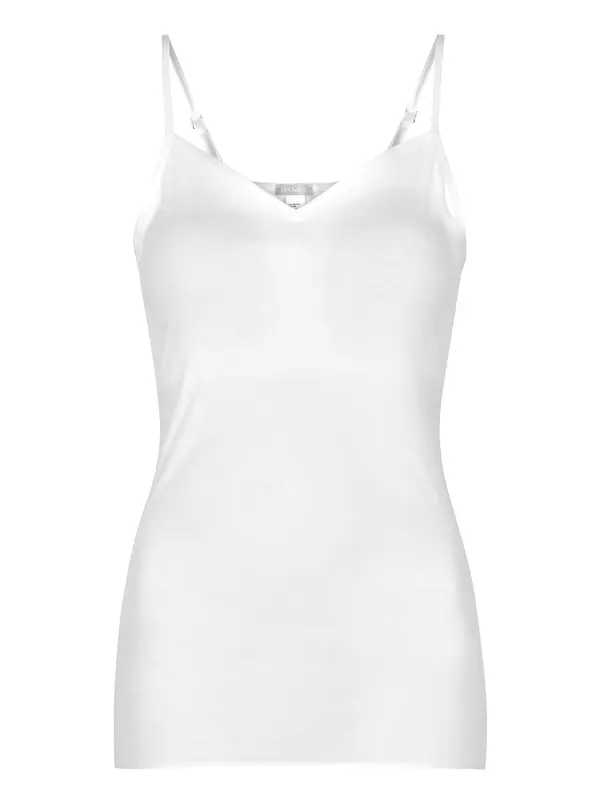 Hanro Seamless Padded Cotton Top - White