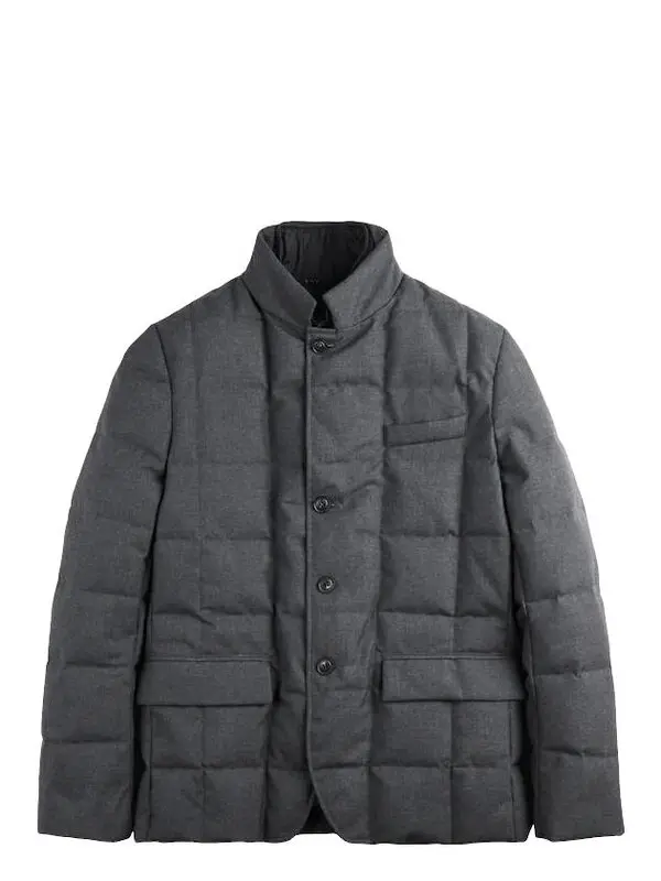 FAY Iconic Double-front Quilted Jacket - Grey
