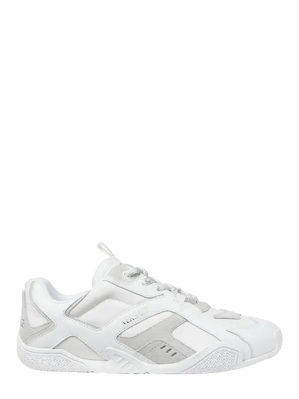 Versace Lace-up Flat Sneakers - White+concrete