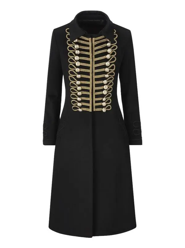 IL TABARRO Long Tabard Coat - Black