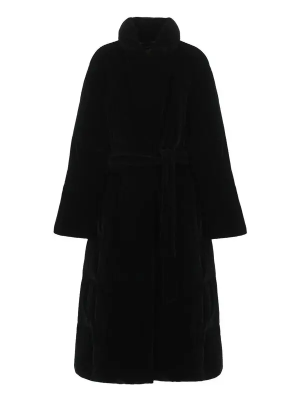 Herno Padded Velvet Coat - Black