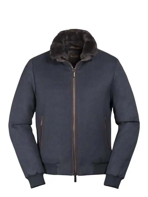 MOORER Coat - Blu Grey
