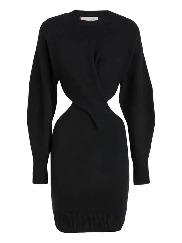 Alexander McQueen Wool And Cashmere Mini Dress - Black
