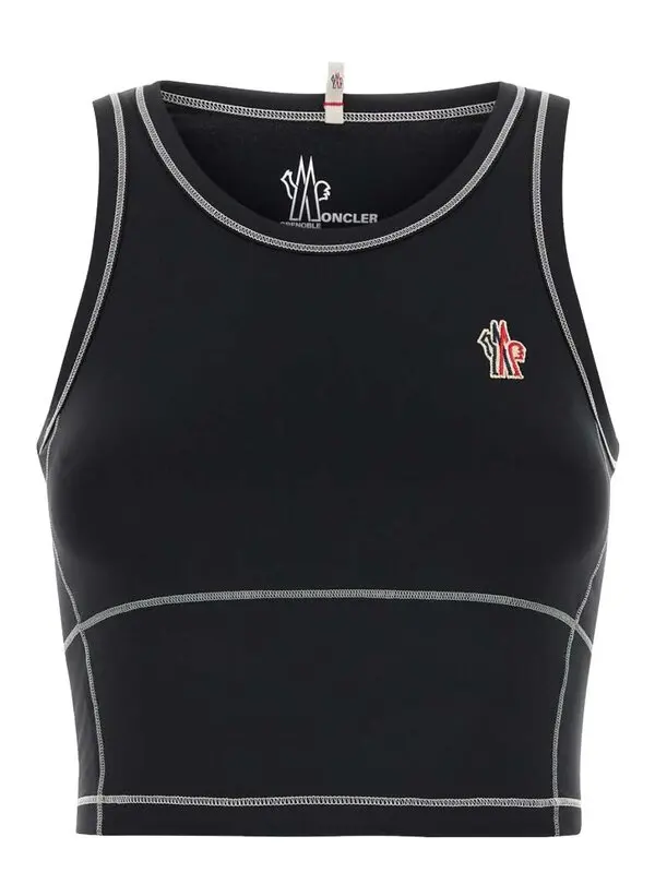 Moncler Stretch Nylon Top - Black