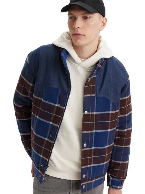 LEVI'S Webster Western Puffer Jacket - Crandle Plaid Allspice