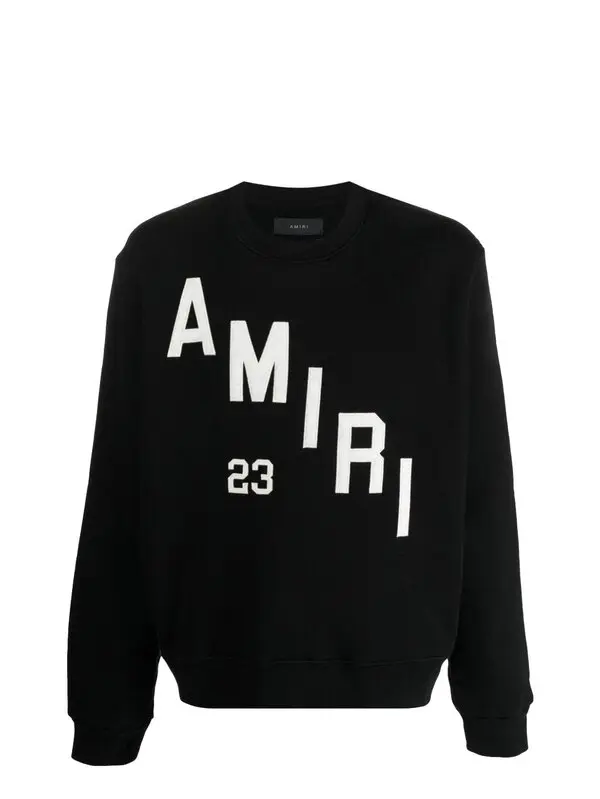 Amiri Logo-print Cotton Sweatshirt - Black