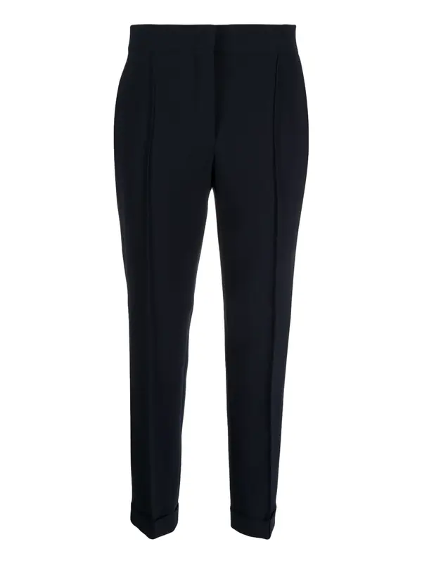 Moschino Pressed-crease Tapered Trousers - Blue
