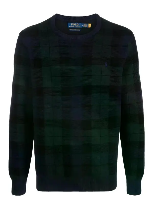 Polo Ralph Lauren Plaid-pattern Wool Jumper - Green