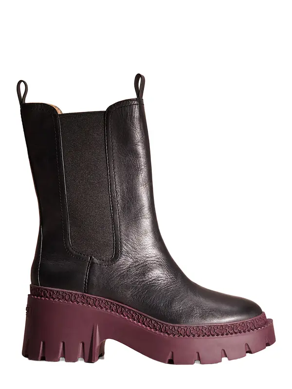 Coach Restored Alexa Bootie - Black/deep Berry