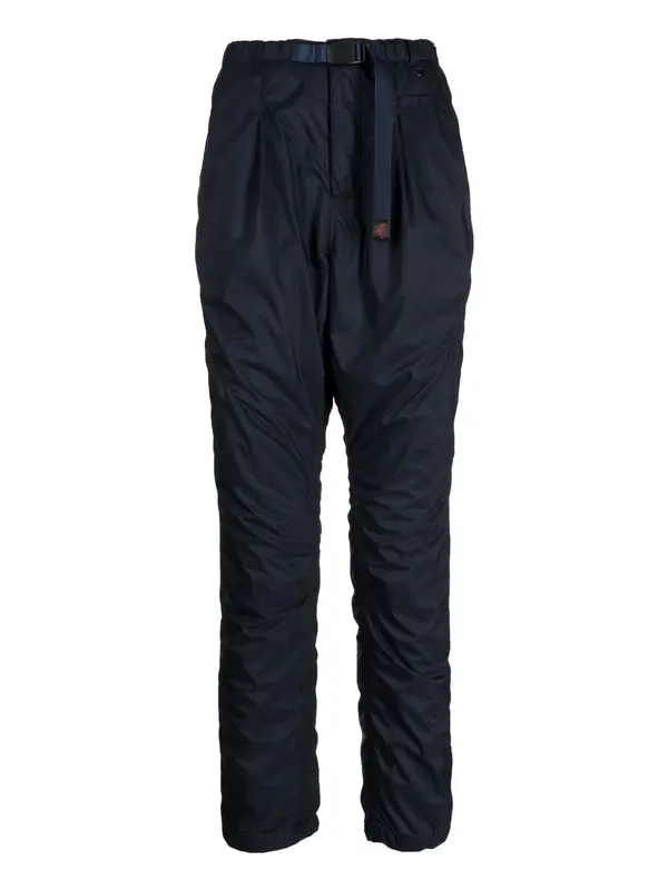 UNDERCOVERISM Logo-tag Buckle-fastening Tapered Trousers - Blue