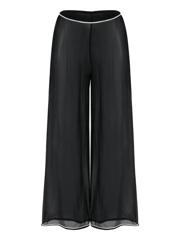 BODE Juana Sheer Silk Trousers - Black