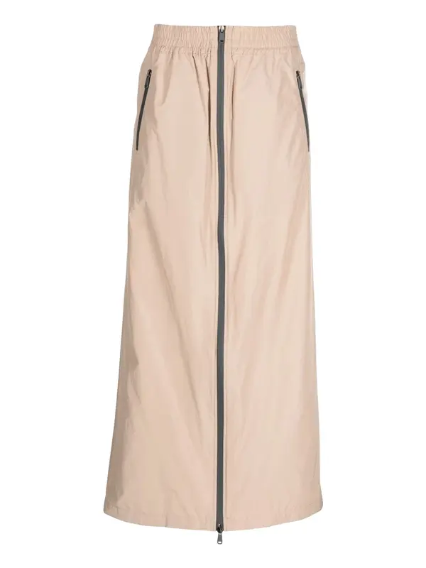 Brunello Cucinelli Two-way Zip-up Maxi Skirt - Neutrals