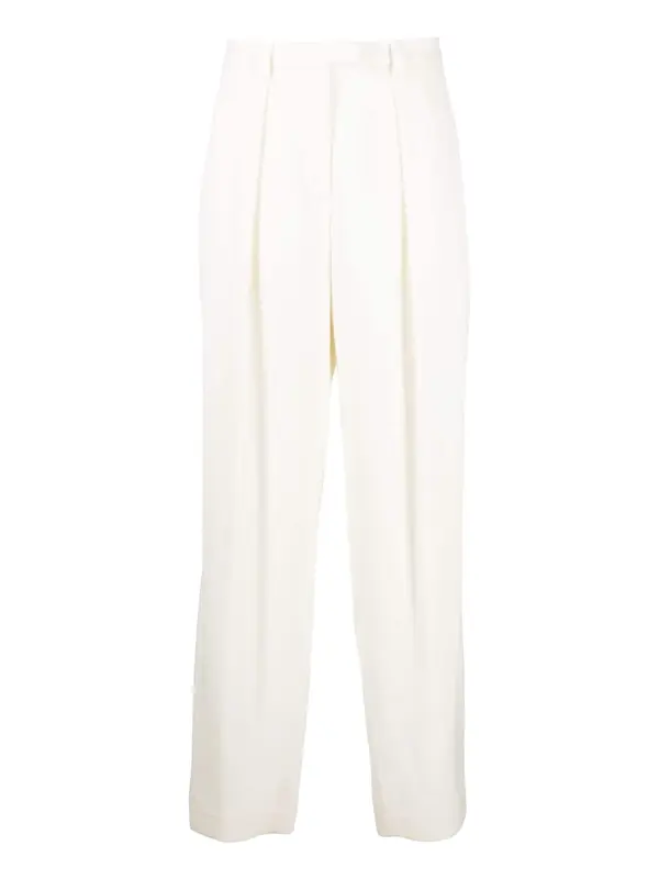 Brunello Cucinelli High-waisted Trousers - White