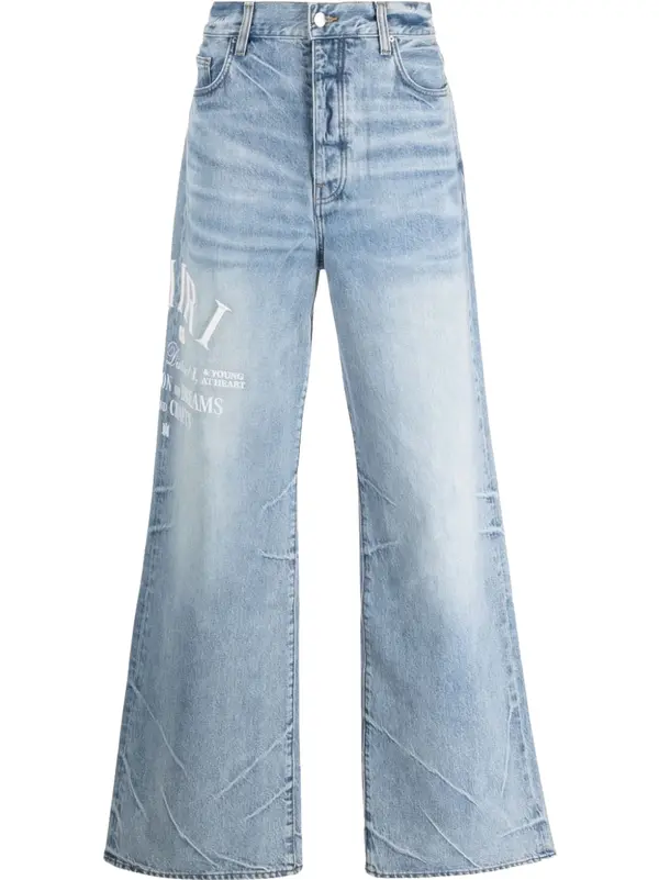 Amiri Arts District Wide-leg Jeans - Blue