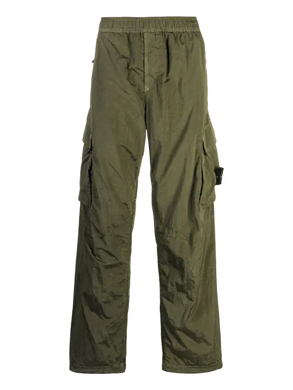 Stone Island Compass-patch Cargo Trousers - Green