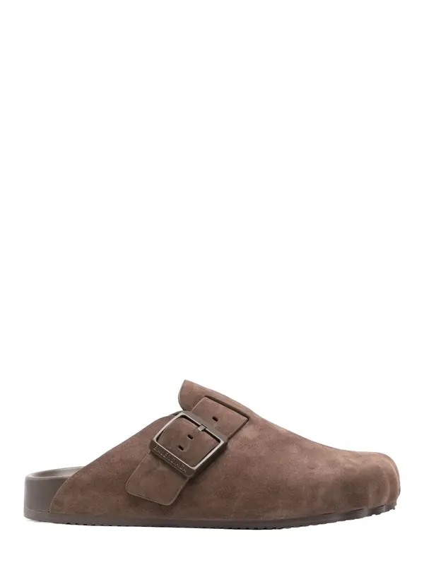 Balenciaga Sunday Suede Mules - Brown