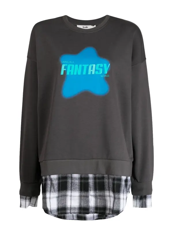 B+AB Fantasy Layered Sweatshirt - Grey
