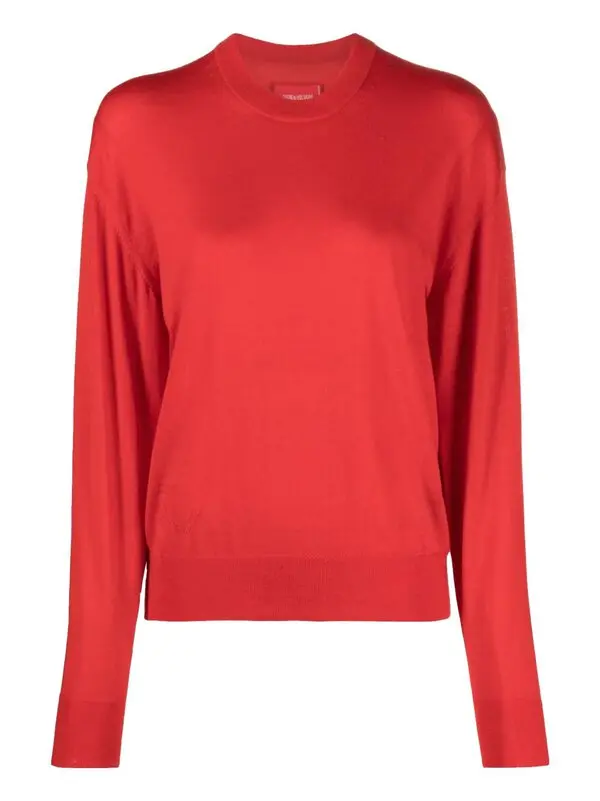 Zadig&Voltaire Emma Cut-out-sleeves Wool Jumper - Red